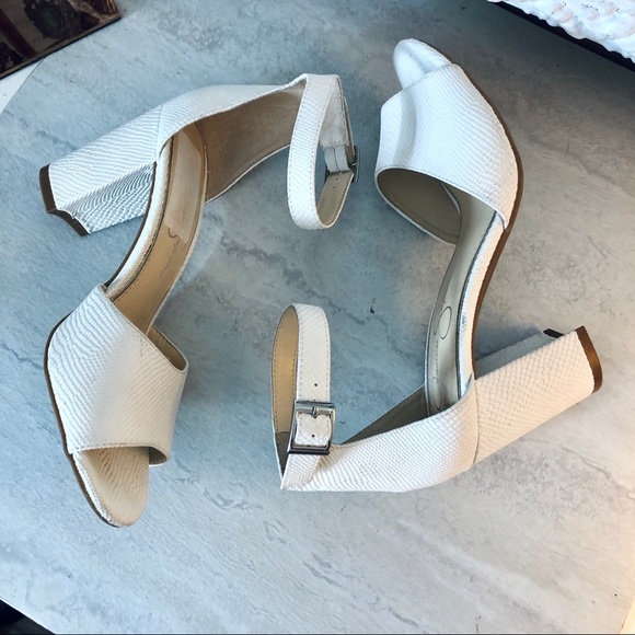 Jessica Simpson | Shoes | Jessica Simpson Sherron White Ankle Strap ...